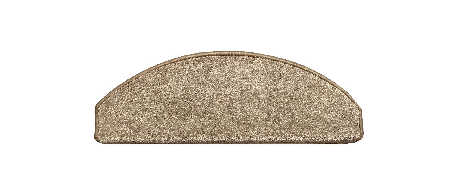 Marchette velours frisé, demi lune beige, 25 x 65 cm | Saint Maclou