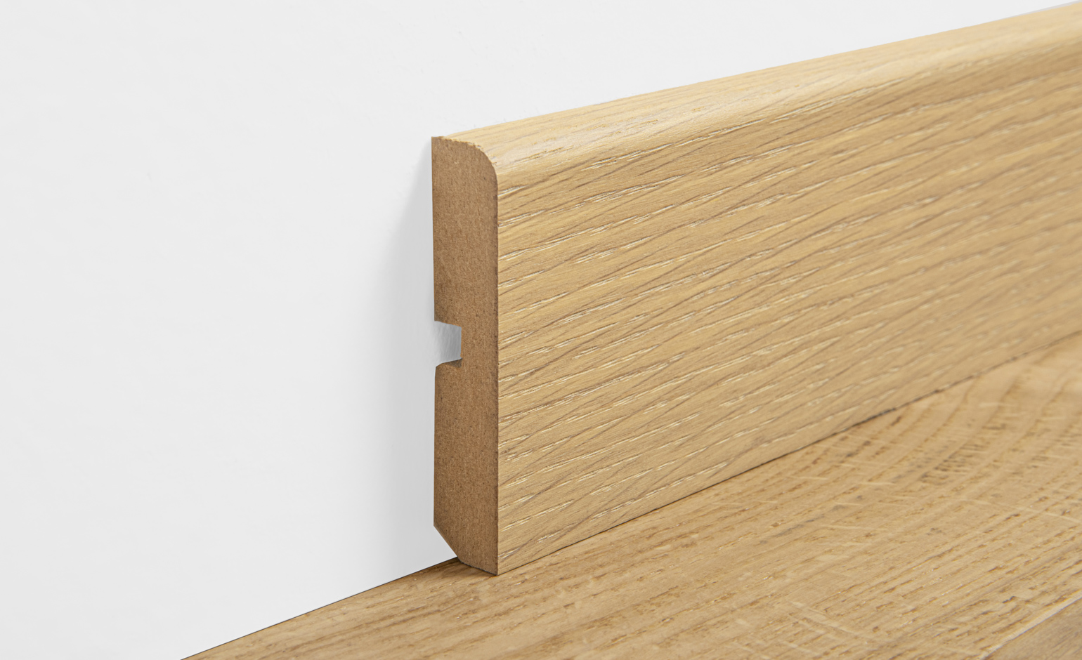 Plinthe Lamett, Mdf placage bois, décor Bois chêne naturel, h.7.00 x L ...