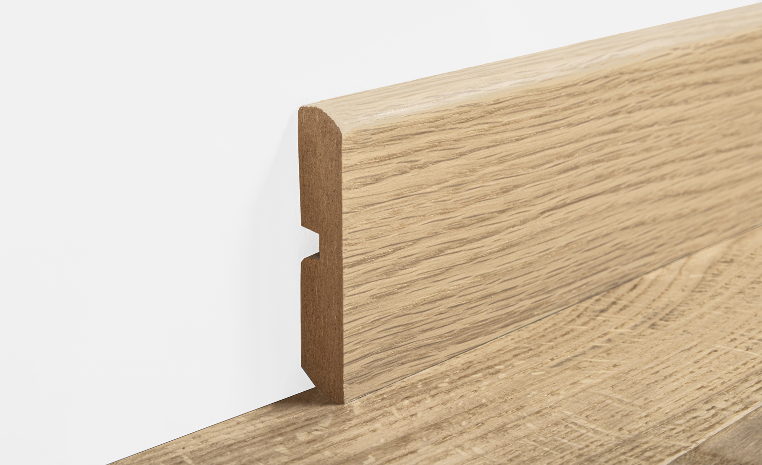 Plinthe Lamett, Mdf placage bois, décor Bois chêne pur, h.7.00 x L. 220 ...