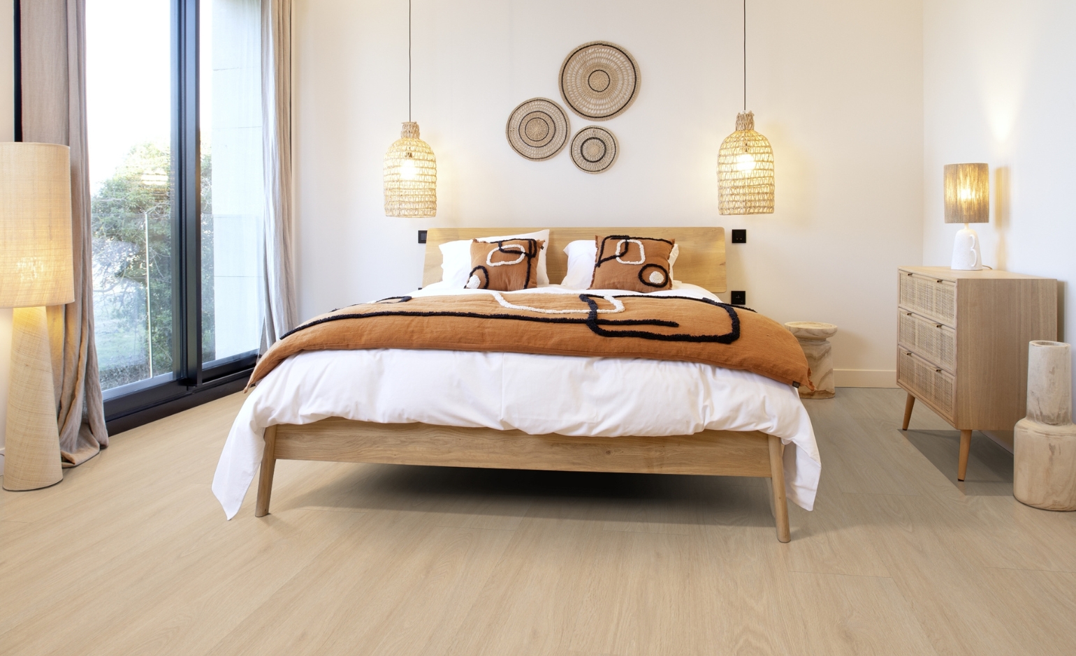 Sol vinyle VIRTUO 55 RIGID ACOUSTIC XL, Bois beige, lame 22.90 x 149.20 ...