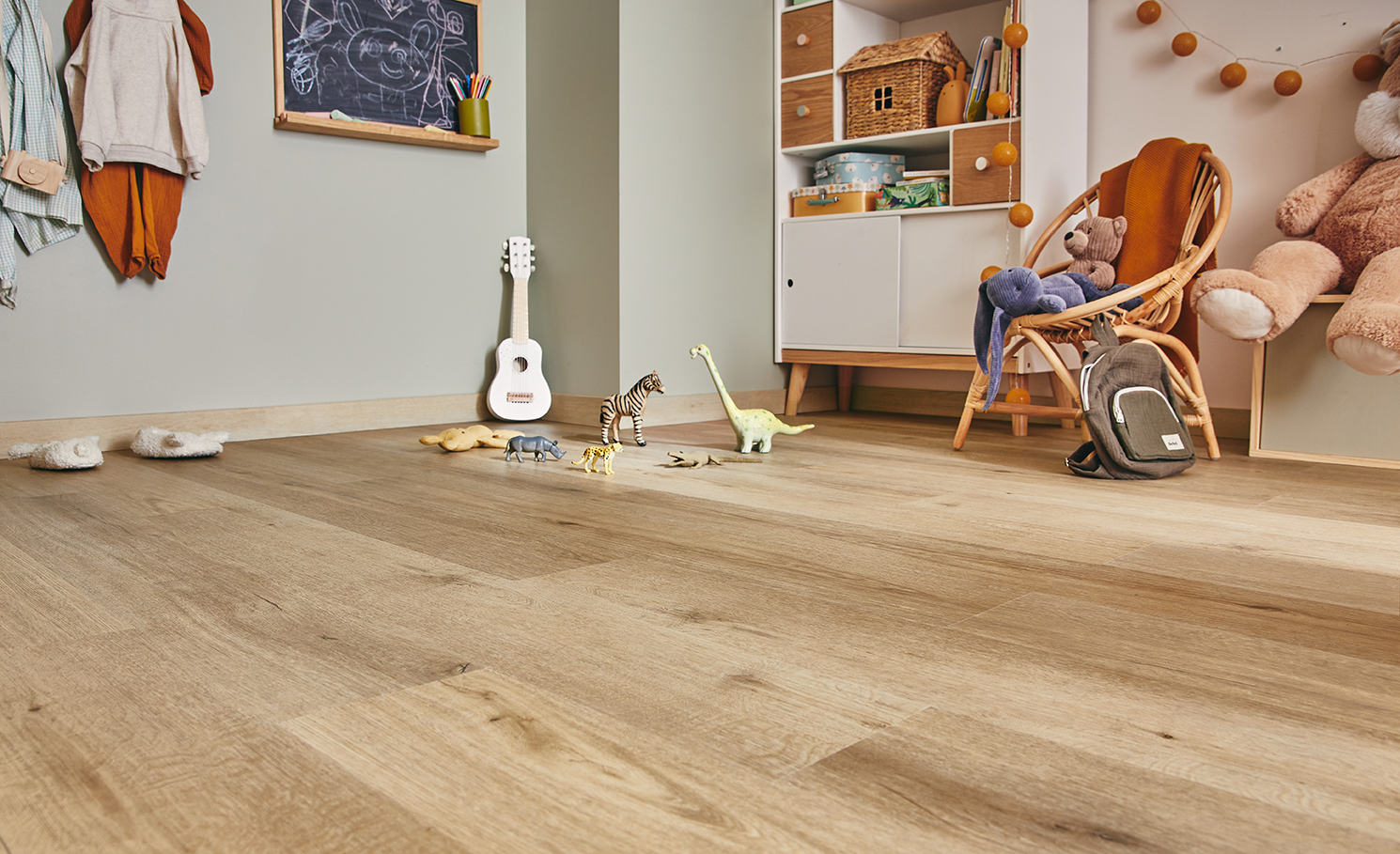 Sol vinyle, Bois chêne naturel, lame 18 x 122 cm | Saint Maclou