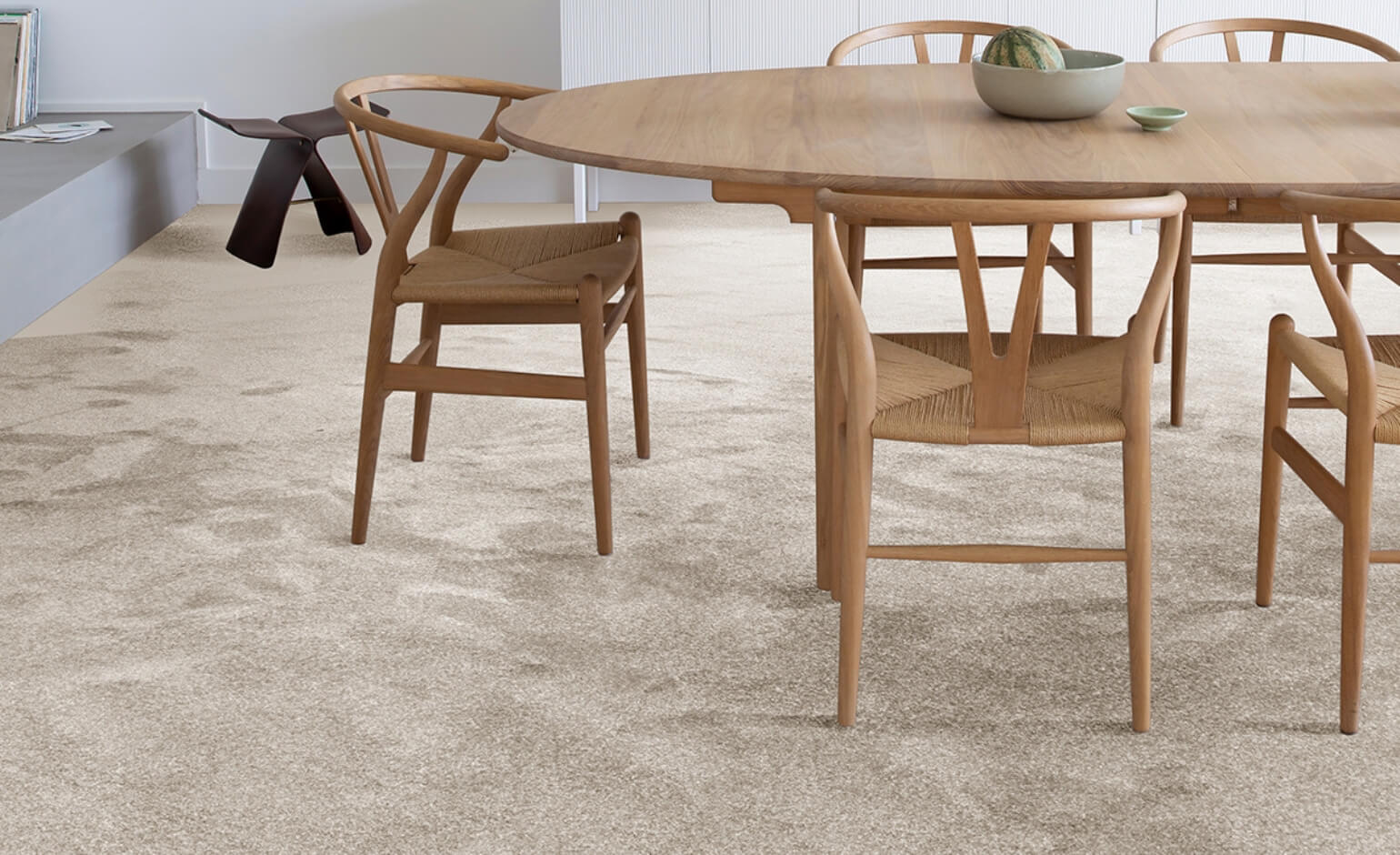 Moquette velours, beige, rouleau 4 m | Saint Maclou