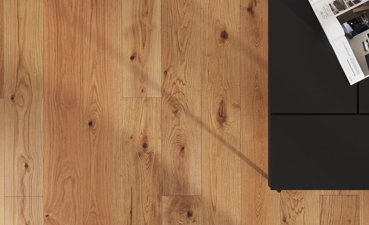 Parquet Contrecollé Chêne Miel Verni 19 X 60 à 190 Cm Saint Maclou