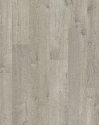 Sol stratifié IMPRESSIVE Quick Step, aspect Bois gris clair, lame 19.00 ...