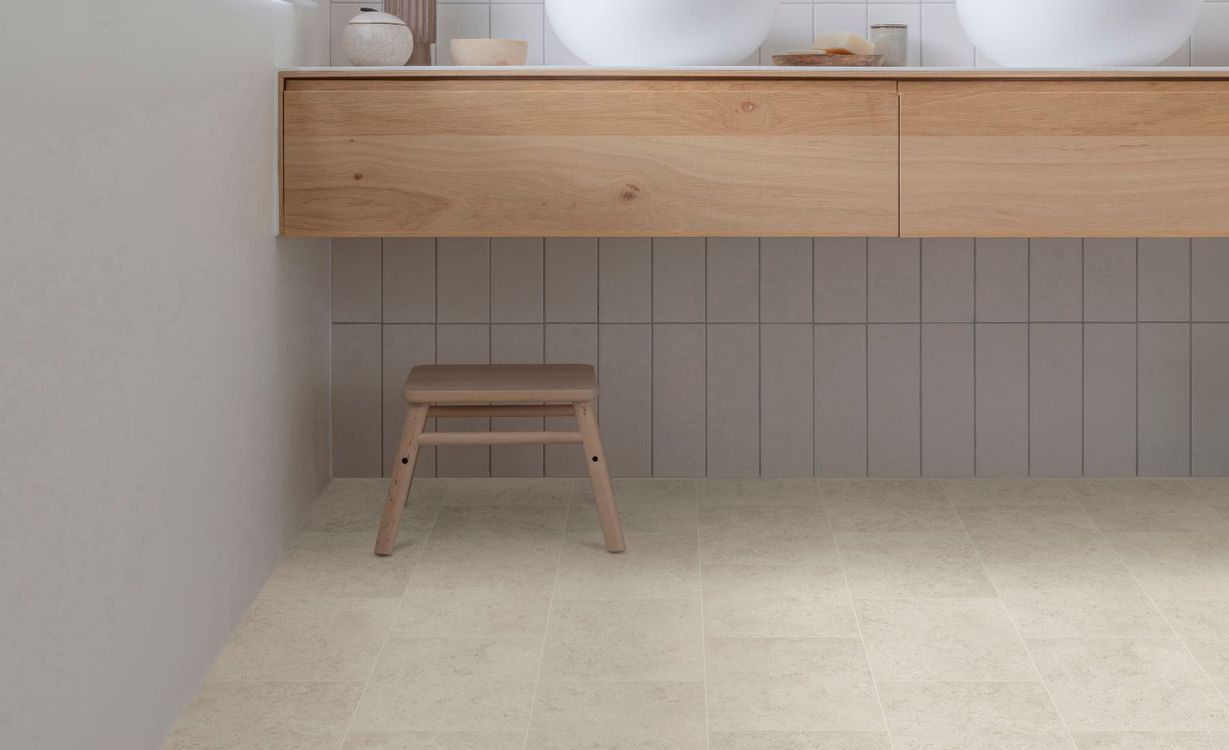 Sol vinyle rouleau ALEGRIA 2M , Carrelage beige, rouleau 2.00 m | Saint ...